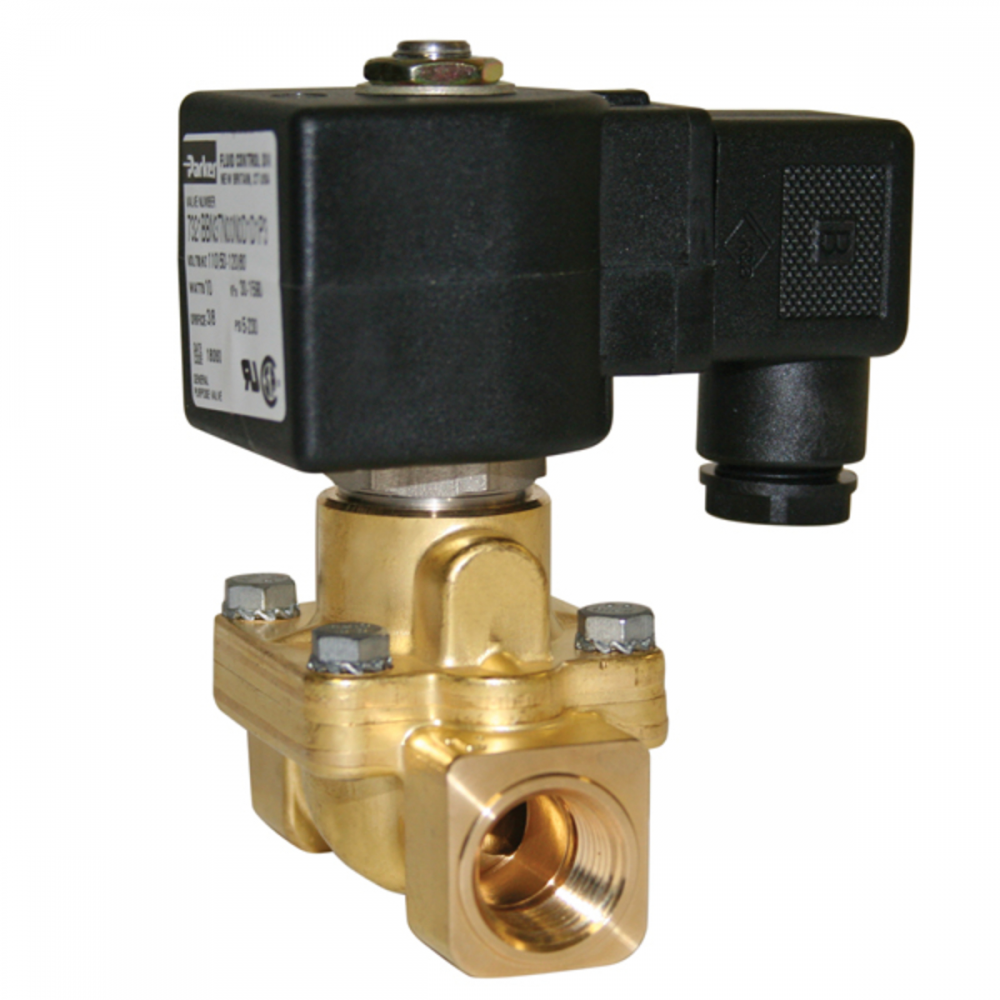 SOLENOID 1 PARKER SOLENOID VALVE 120VAC COIL W DIN CORD PLUG IN 2